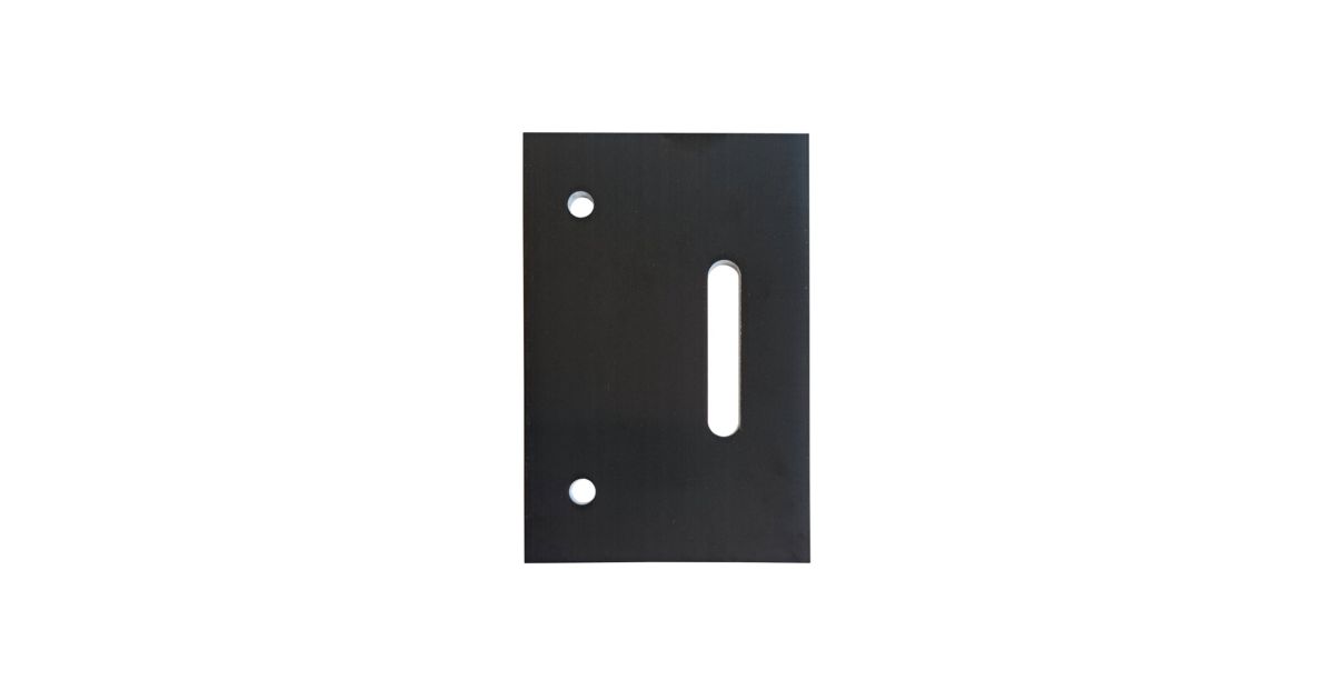 Fixasun - Plaque de croisement de rails FX40 150x100mm noire