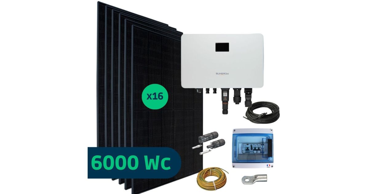 Kit Solaire 6420 Wc, Jinko Bifacial 535 Wc, Sungrow 6kW, Fixations au choix